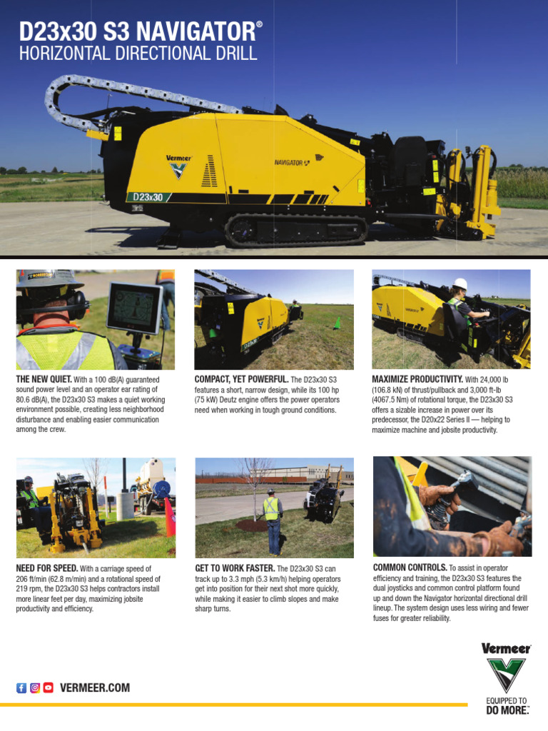 D23x30 S3 Drill Spec | PDF | Horsepower | Engines
