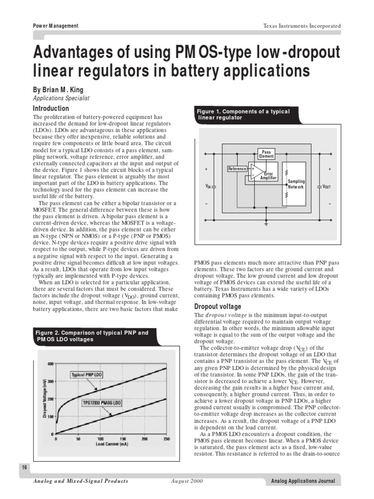 Advantage of Using PMOS in LDO Lyst3671 | PDF | Bipolar Junction ...