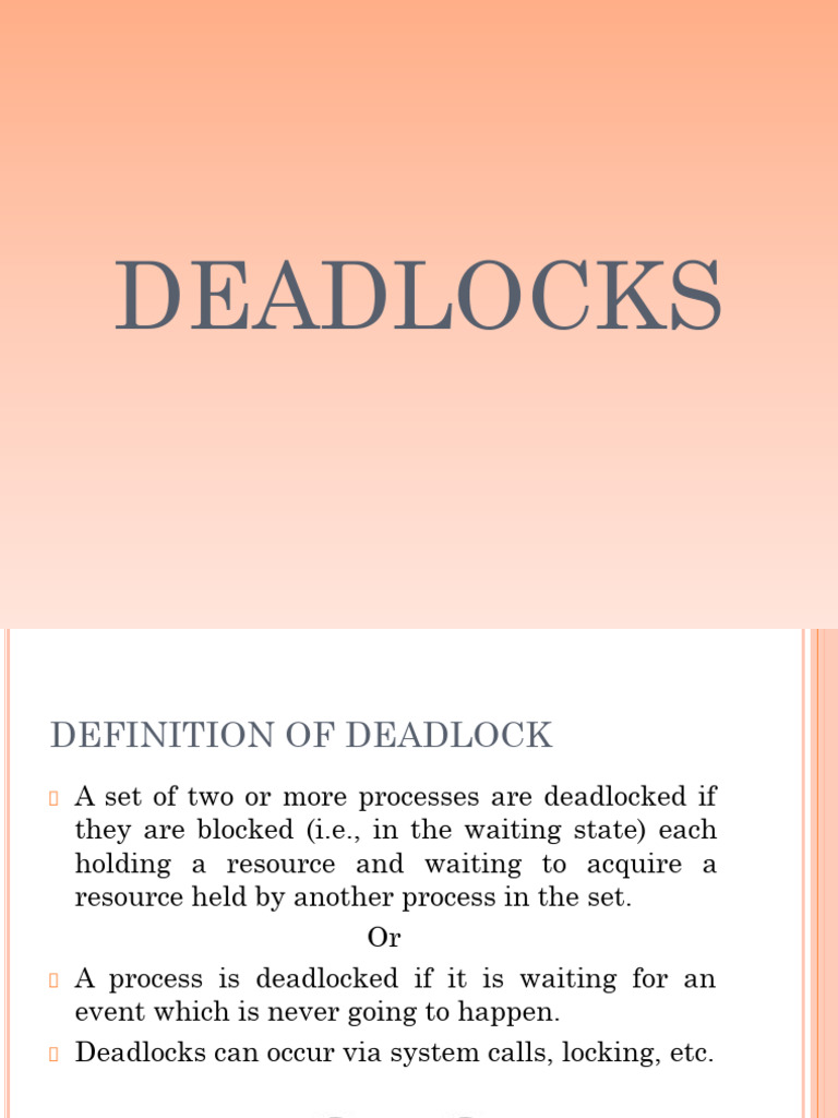 Deadlock Pdf Computing Concurrency Computer Science