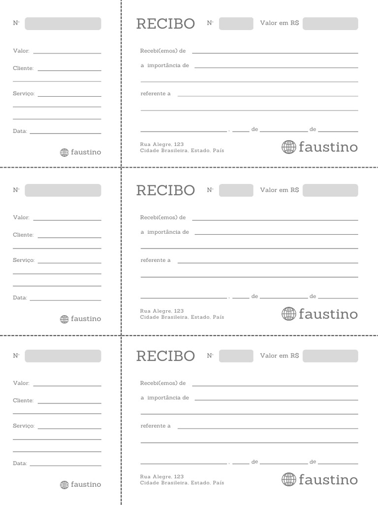 Documento A4 Bloco de Recibo Simples Cinza - 20240731 - 190612 - 0000 | PDF