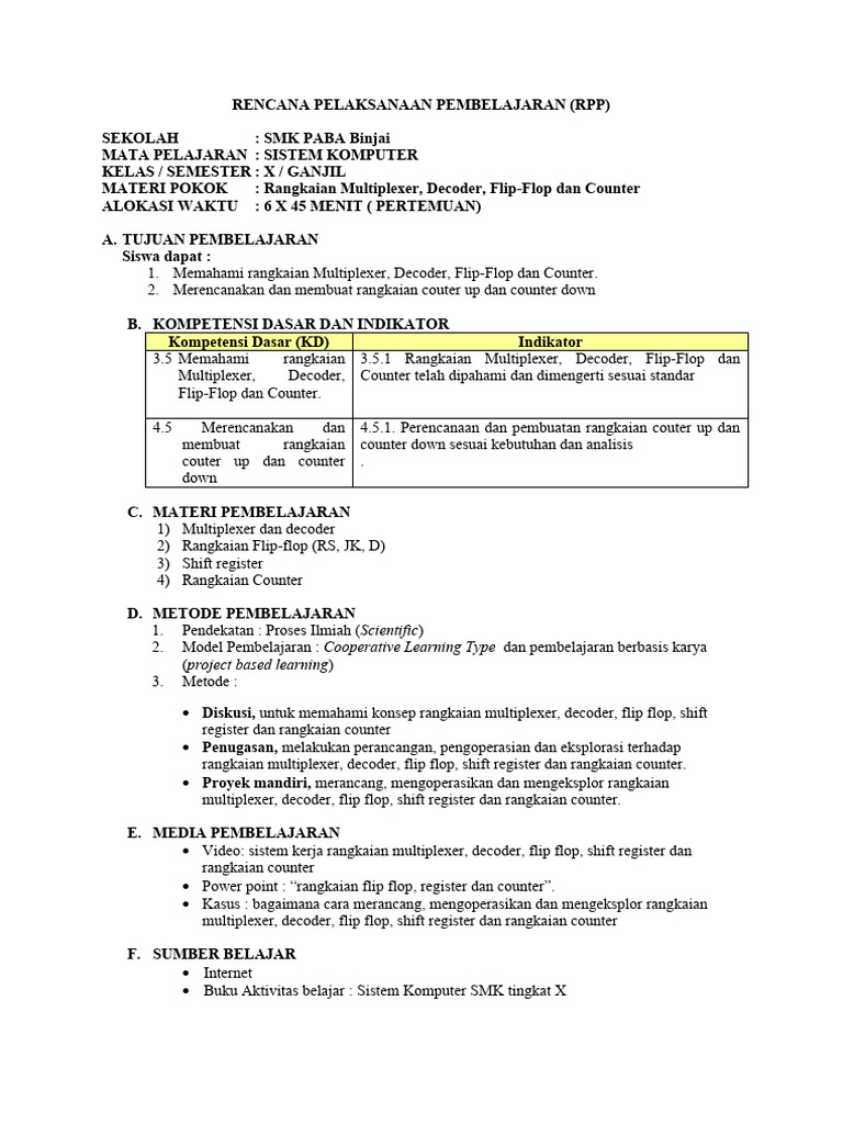 RPP-5 Rangkaian Multiplexer, Decoder, Flip-Flop Dan Counter | PDF | Seni | Komputer
