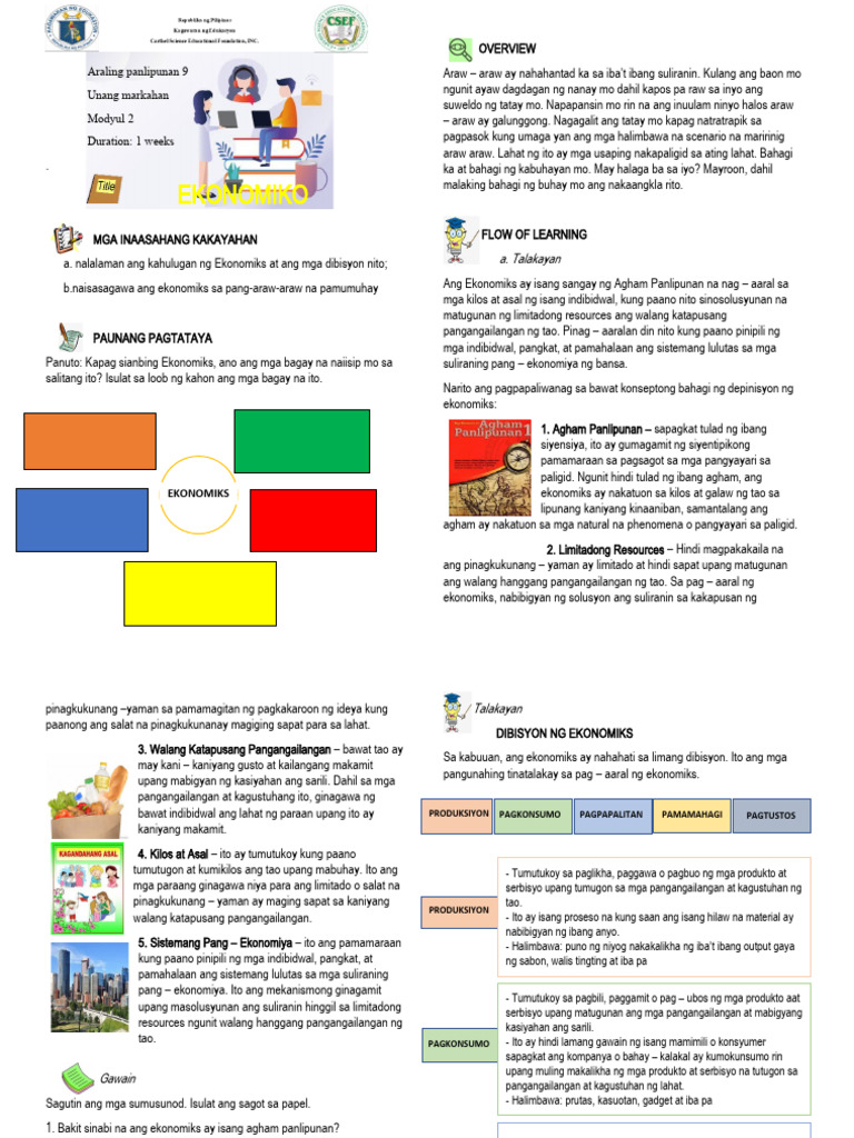 Araling Panlipunan 9 Module 2 | PDF