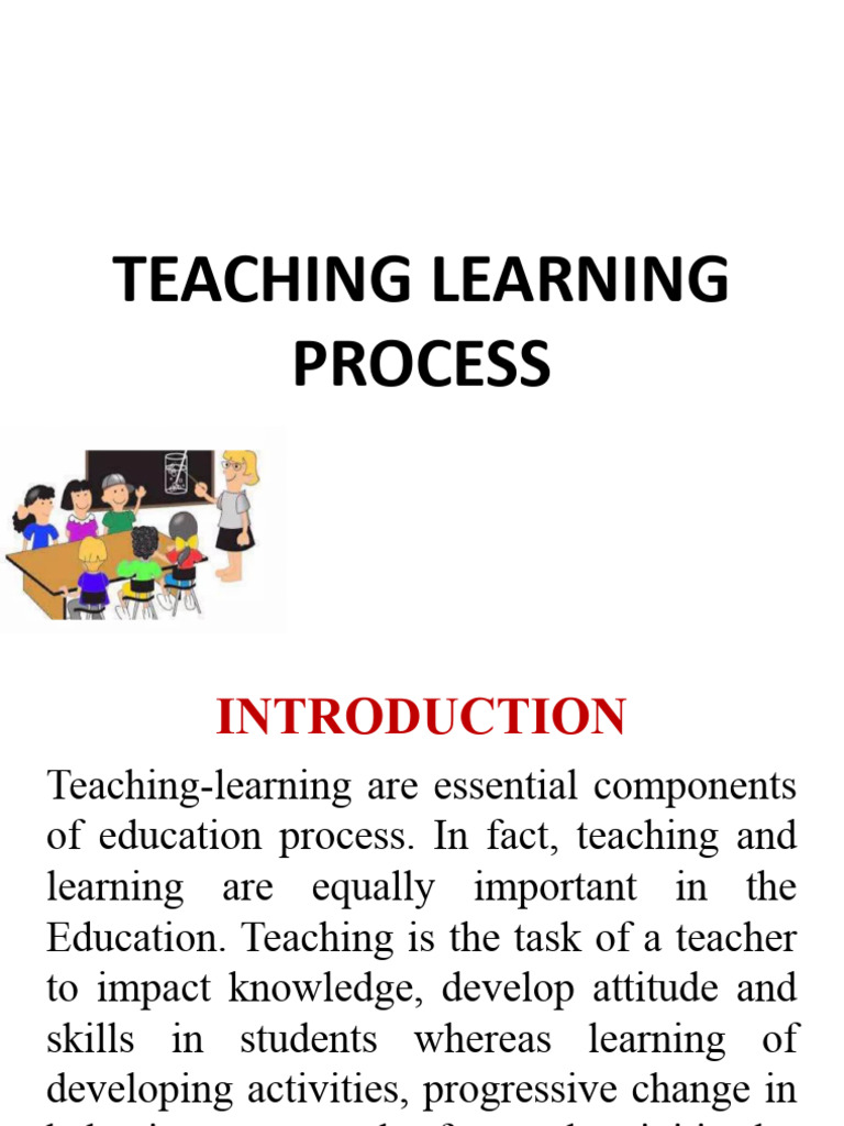 Teaching and Learning Process (Revised) | PDF | Learning | Teachers