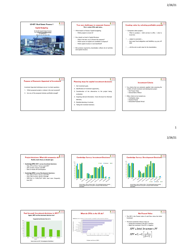 Lecture 5 Capital Budgeting 2 | PDF | Net Present Value | Internal Rate Of Return