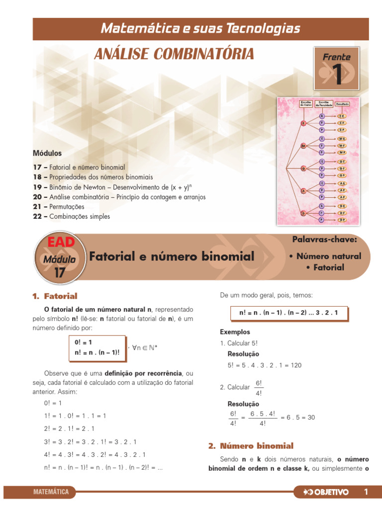 Cad C3 Teoria 2serie 25aulas 3bim 2024 Matematica | PDF | Combinatória ...