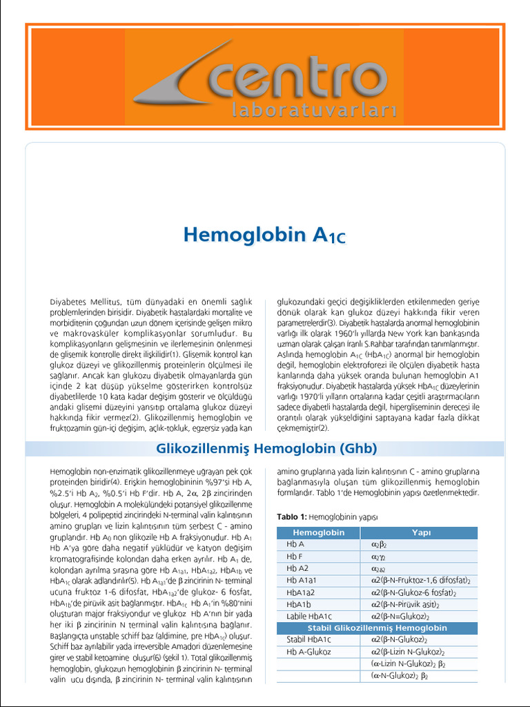 Hemoglobin A1C | PDF
