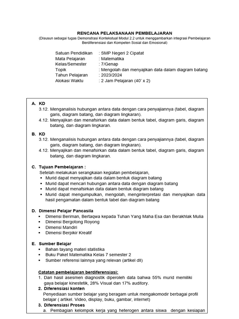 RPP Berdiferensiasi Kse | PDF | Karier & Perkembangan