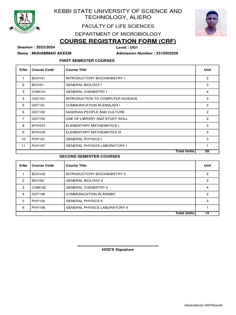 Course Form - FIRST SEMESTER, 2023 - 2024 | PDF | Inquiry | Science