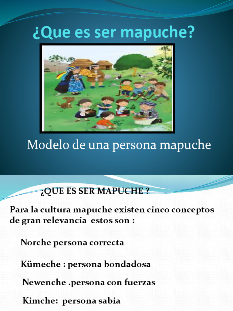 ¿Que Es Ser Mapuche?: Modelo de Una Persona Mapuche | PDF | Relaciones ...