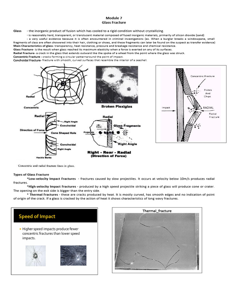 Glass Fracture Types and Analysis | PDF | Science & Mathematics