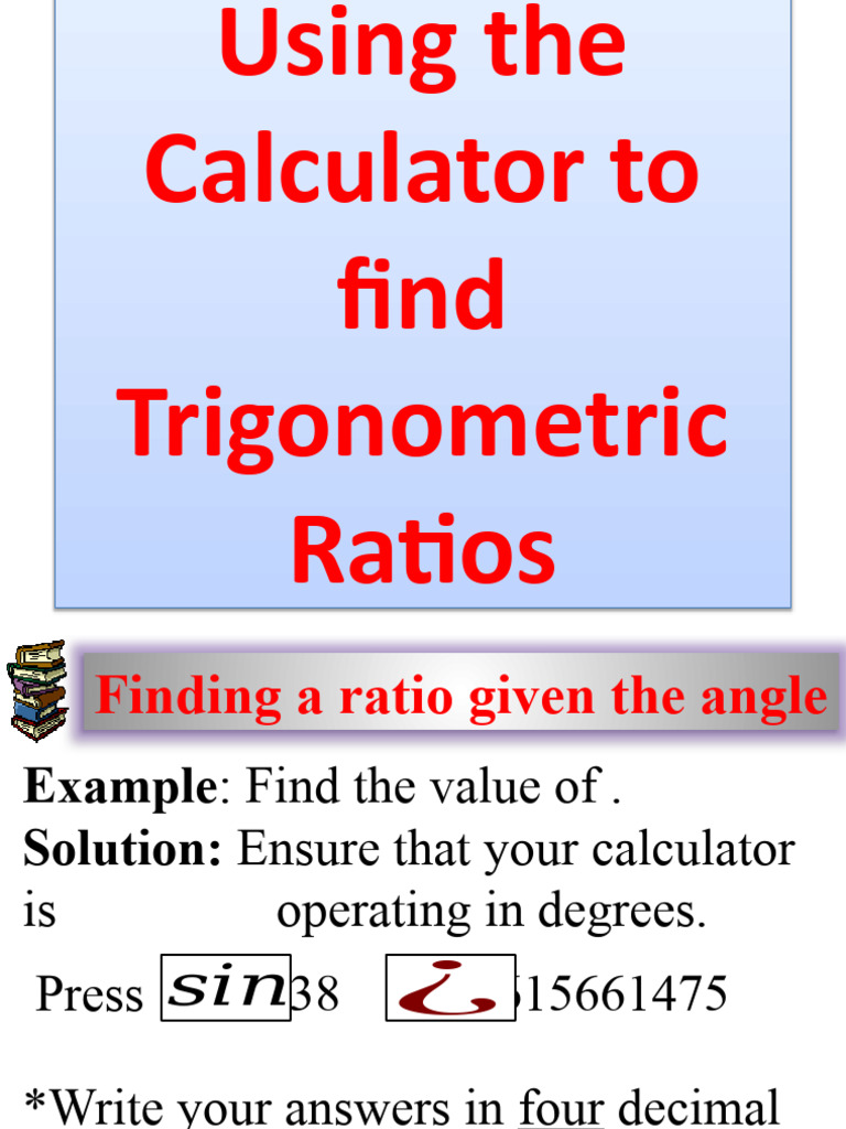 Trigonometric Ratios with Calculator | PDF