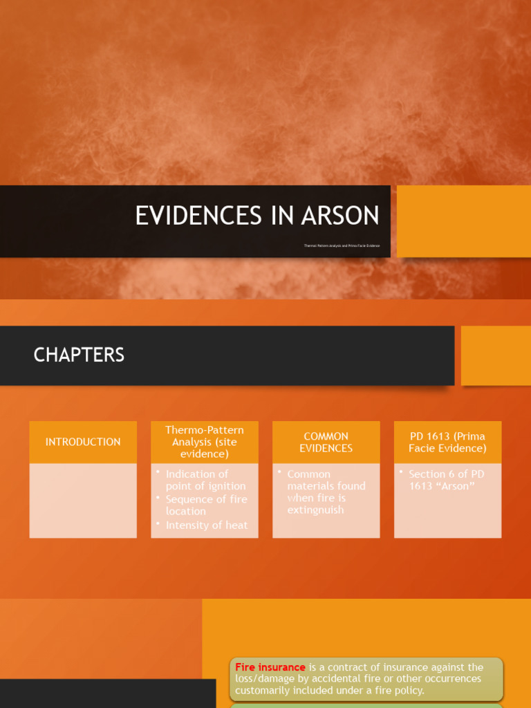 Evidences in Arson | PDF | Fires | Combustion