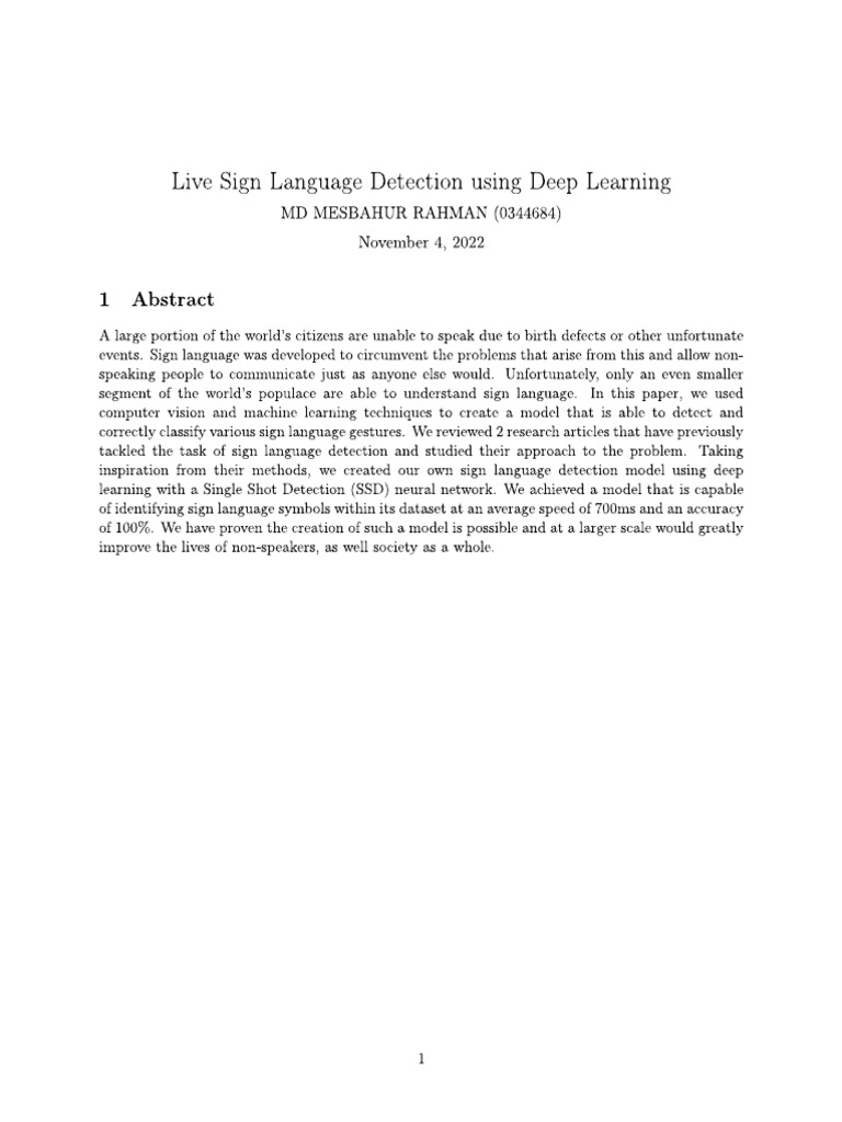 Sign Language AI With Box Detectors | PDF