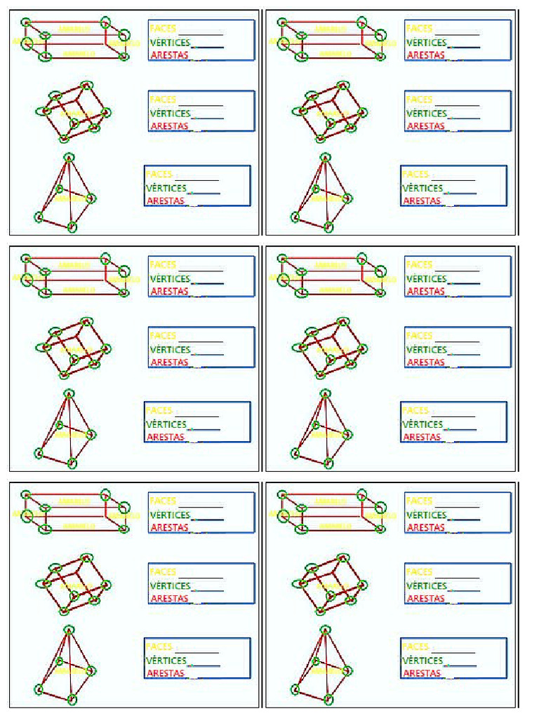 Atividade Aresta, Vertice e Face | PDF
