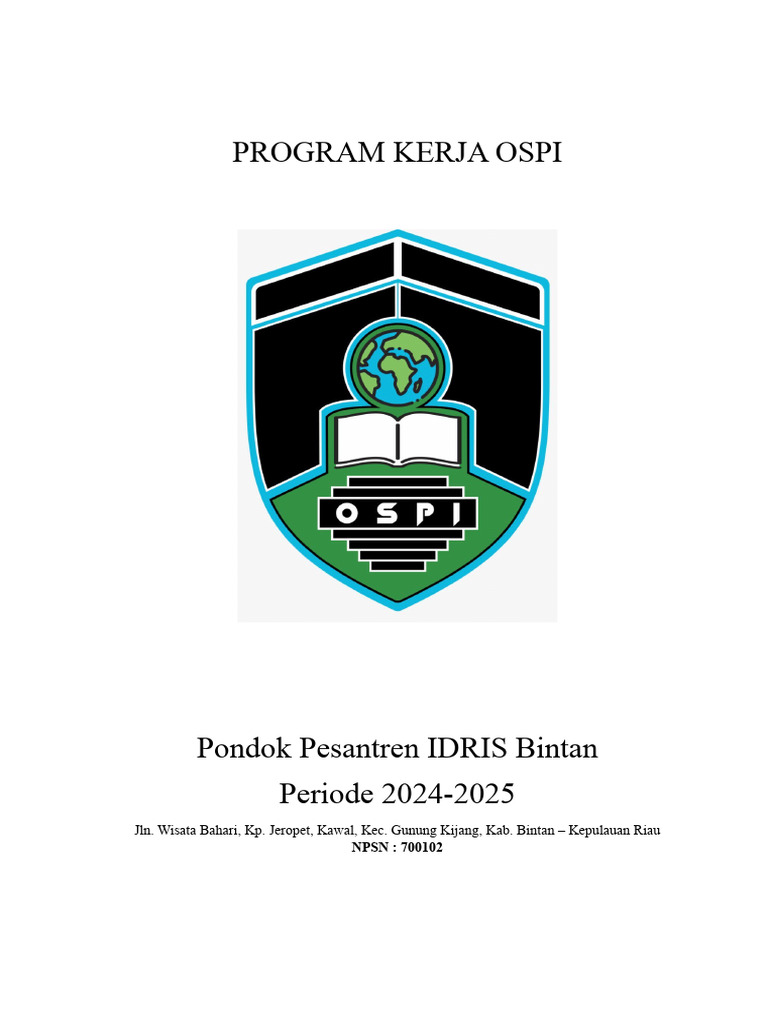 Program Kerja Ospi Periode 2024-2025 | PDF