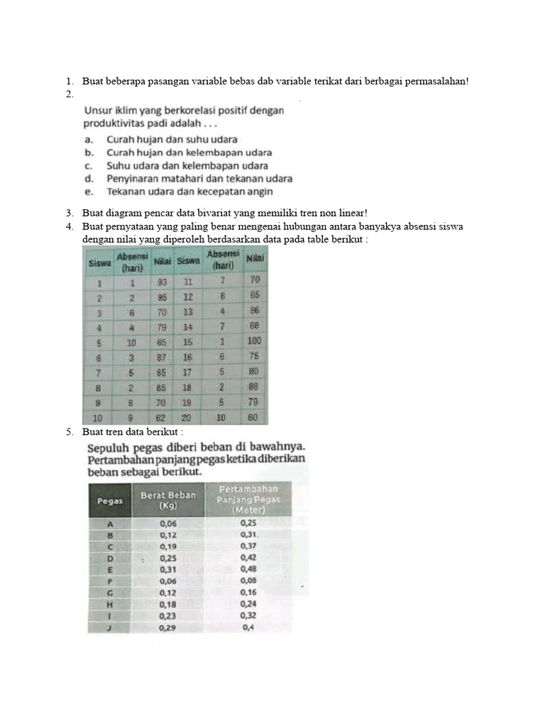 Soal Latihan Asat Mat Umum Xi-1 | PDF