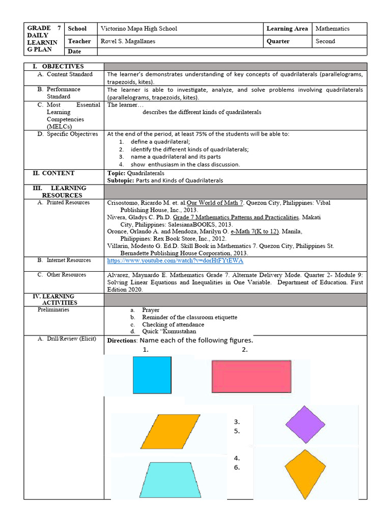 Quadrilaterals | PDF | Rectangle | Euclid