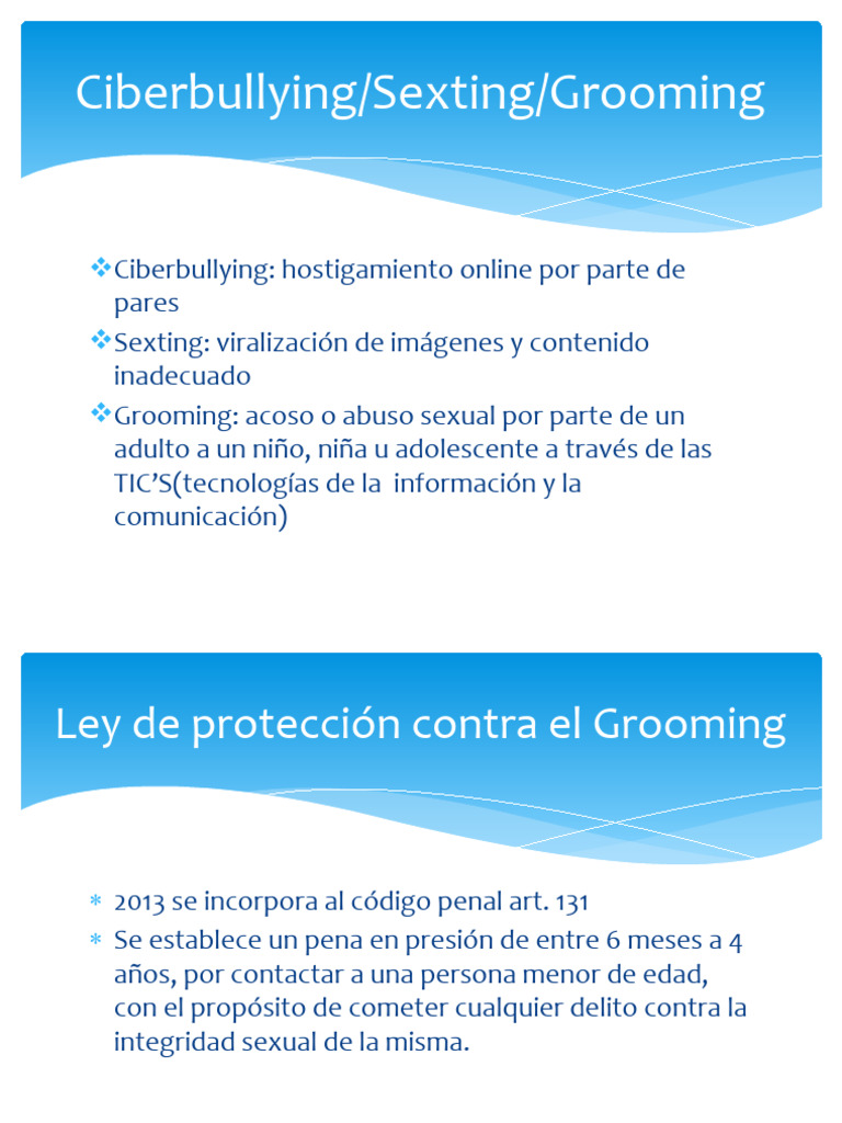 Ciberbullying Grooming | PDF