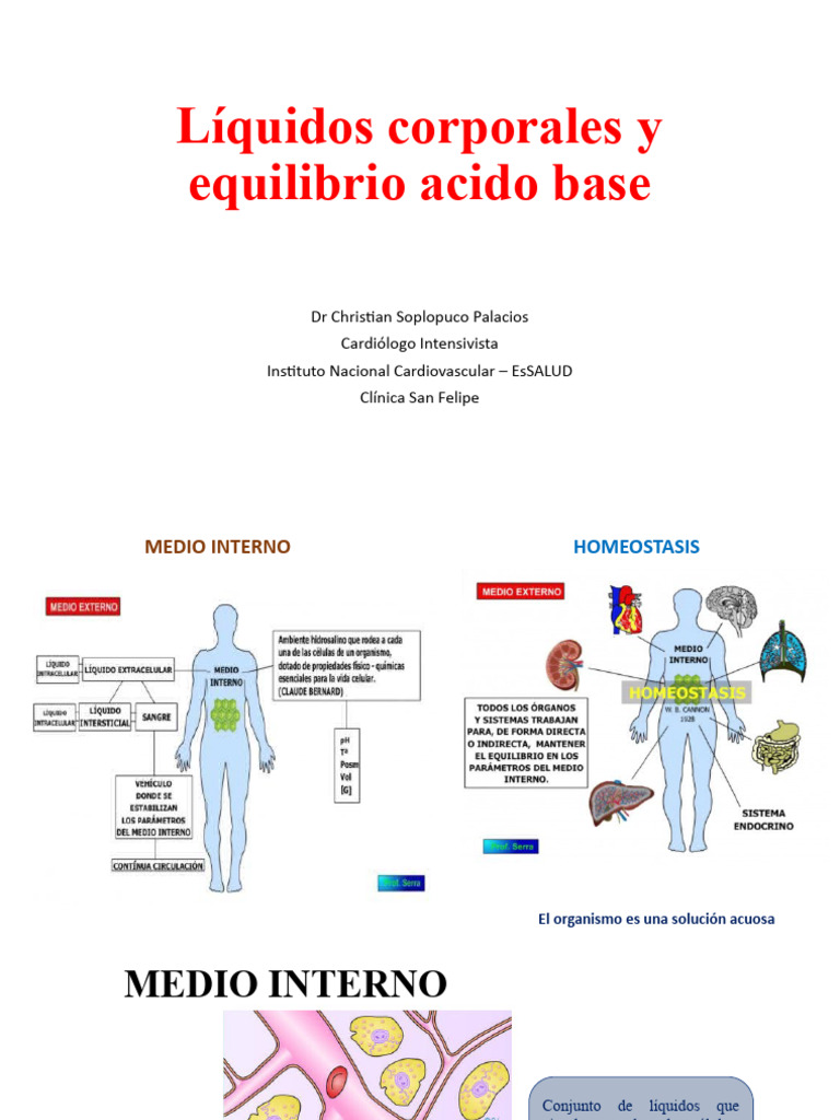 Liquidos Corporales y Equilibrio Acido Base | PDF | Sodio | Potasio