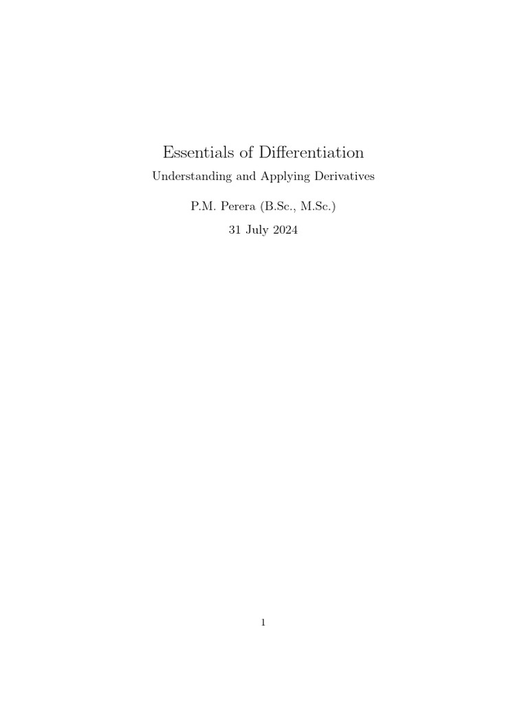 Applications Of Differentiation Pdf Derivative Trigonometric