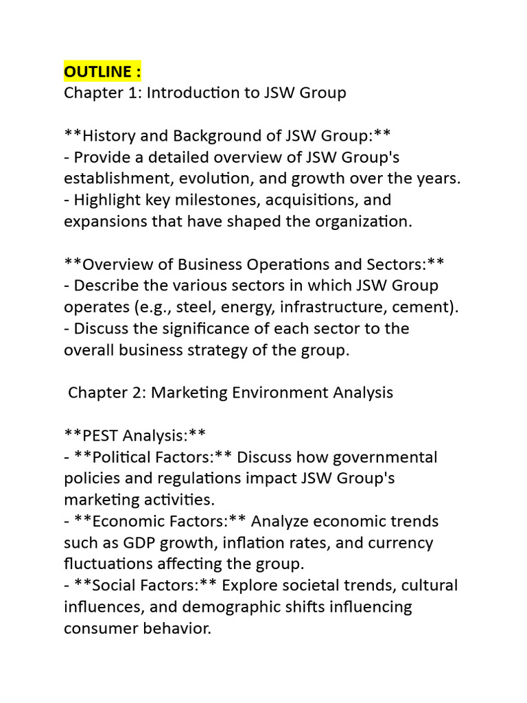 JSW Project Outline | PDF | Corporate Social Responsibility | Brand
