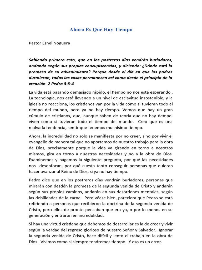 Ahora Es Que Hay | PDF | Cristo (título) | Segundo advenimiento