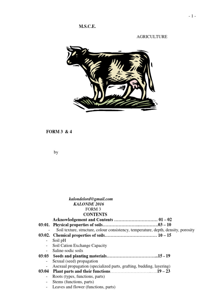 Agriculture 3 and 4 Notes 1 (1) (1) | PDF | Soil | Seed