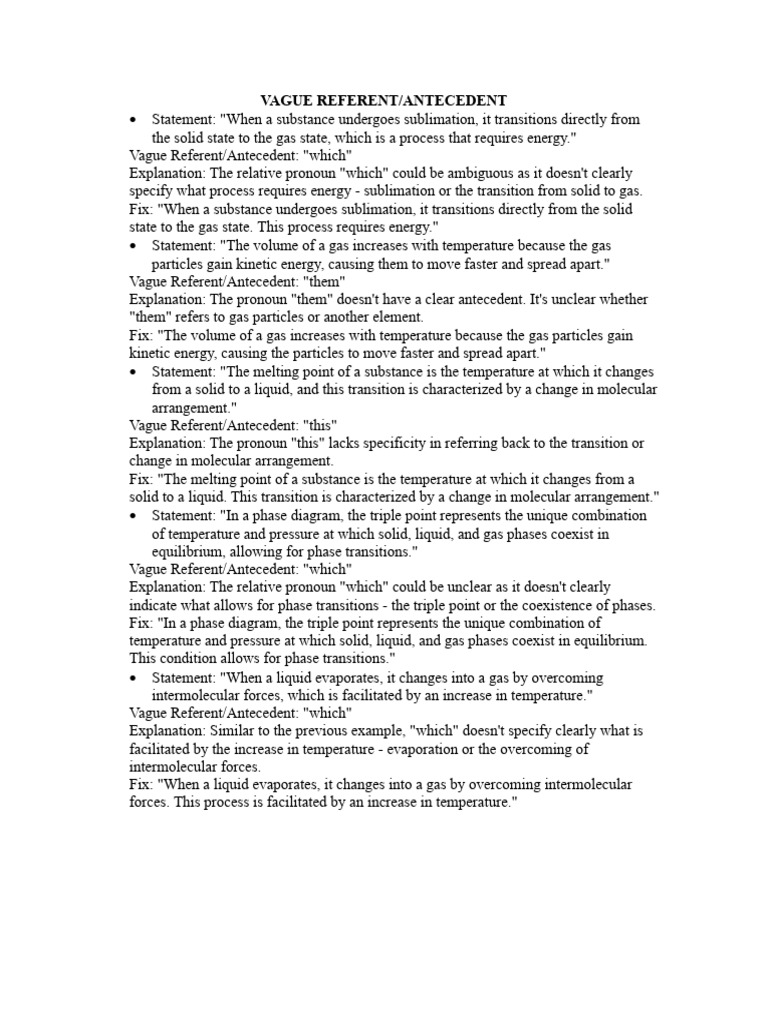 Ejercicios Vague Reference | PDF | Phase (Matter) | Gases