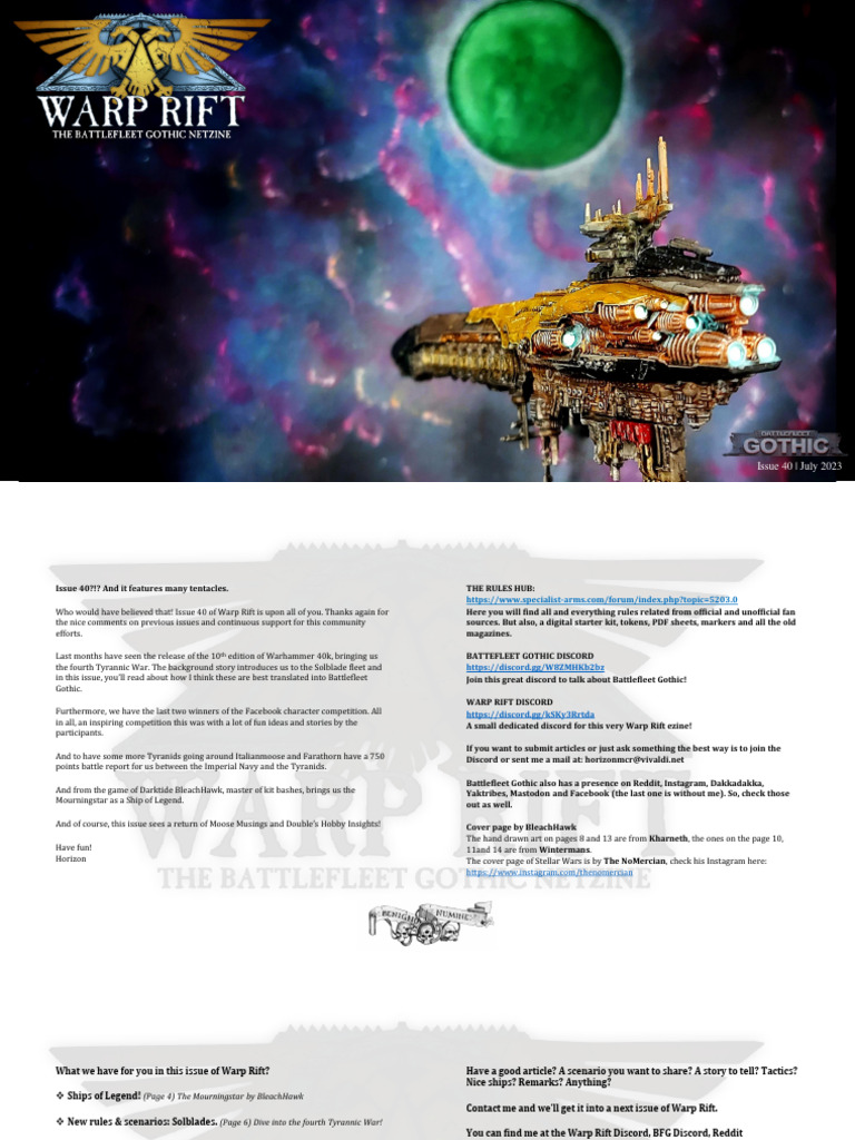 Warp Rift 40 | PDF | Ships | Cruiser