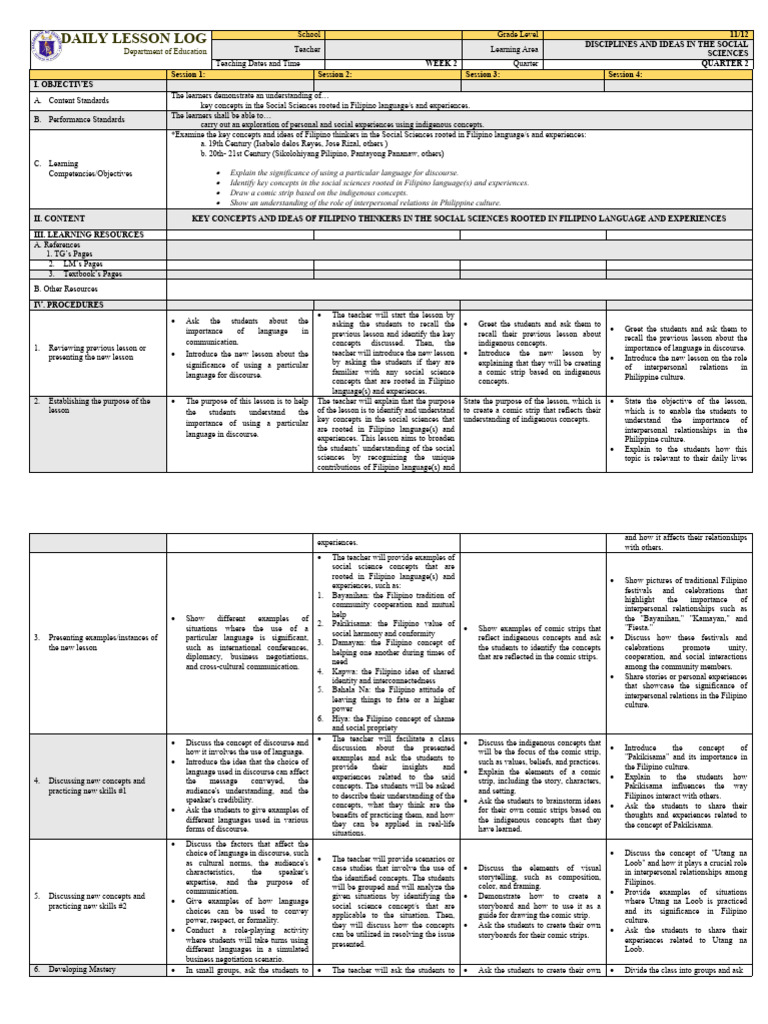 Diss Q2 Week2 | PDF | Concept | Experience