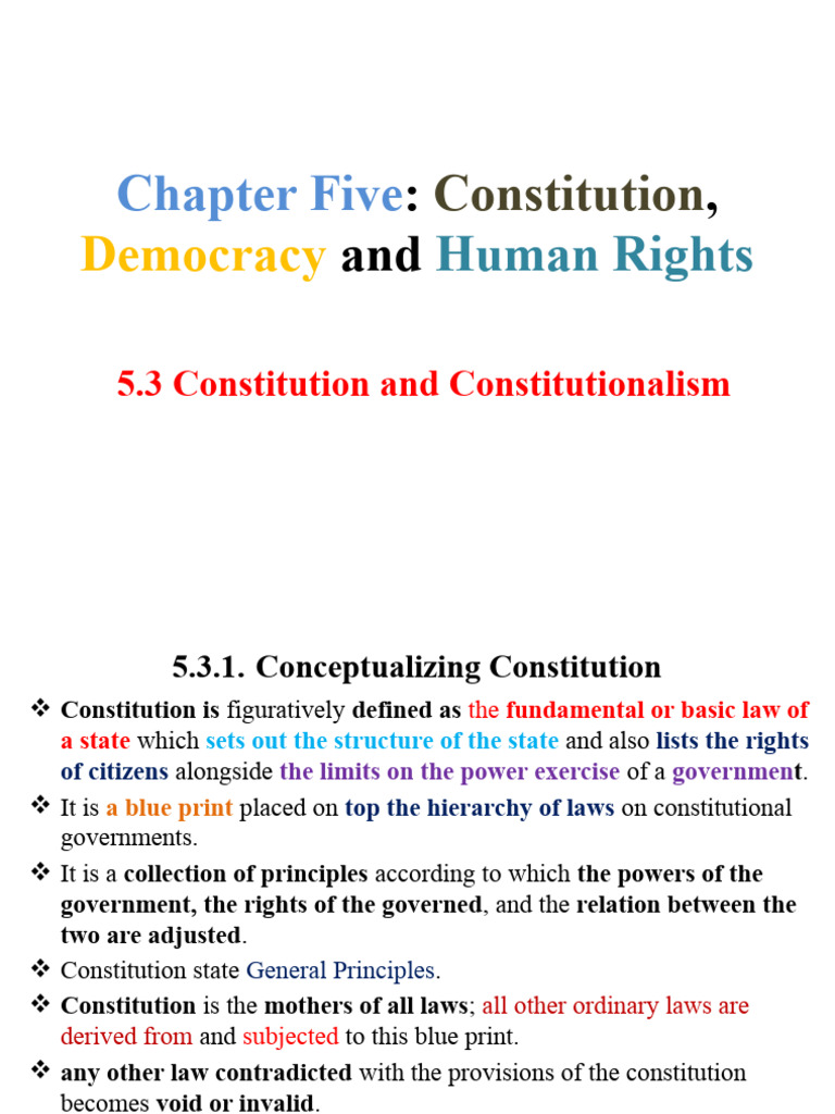 Chapter Five | PDF | Constitution | Democracy