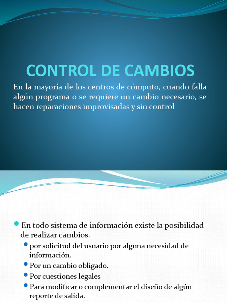 Gestión de Cambios en Sistemas de TI | PDF