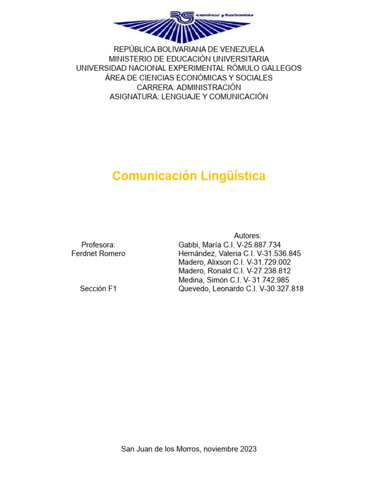 Comunicacion Linguistica | PDF | Comunicación | Lingüística