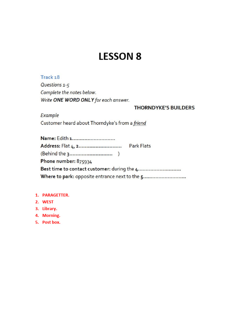 BT - Lesson 8 | PDF | Politics | Travel