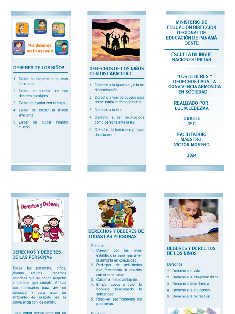 Triptico Derecho | PDF | Invalidez | Derechos humanos