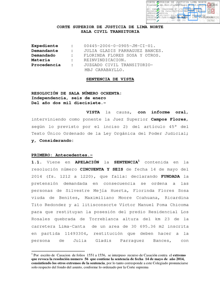 S09 - s1 - Sentencia 2 Res - 2006004450123243000140612 | PDF | Caso de ley | Ley politica