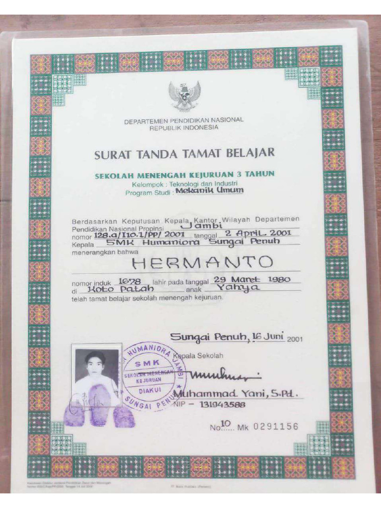 Ijazah Hermanto | PDF