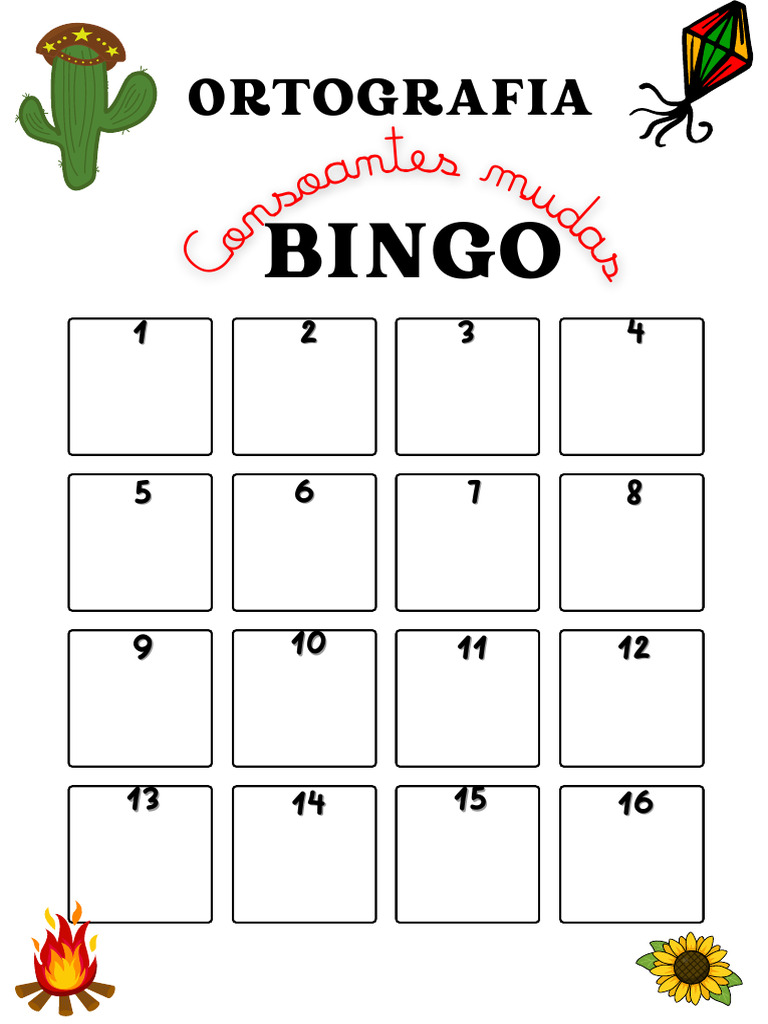 Bingo de Ortografía Online | PDF