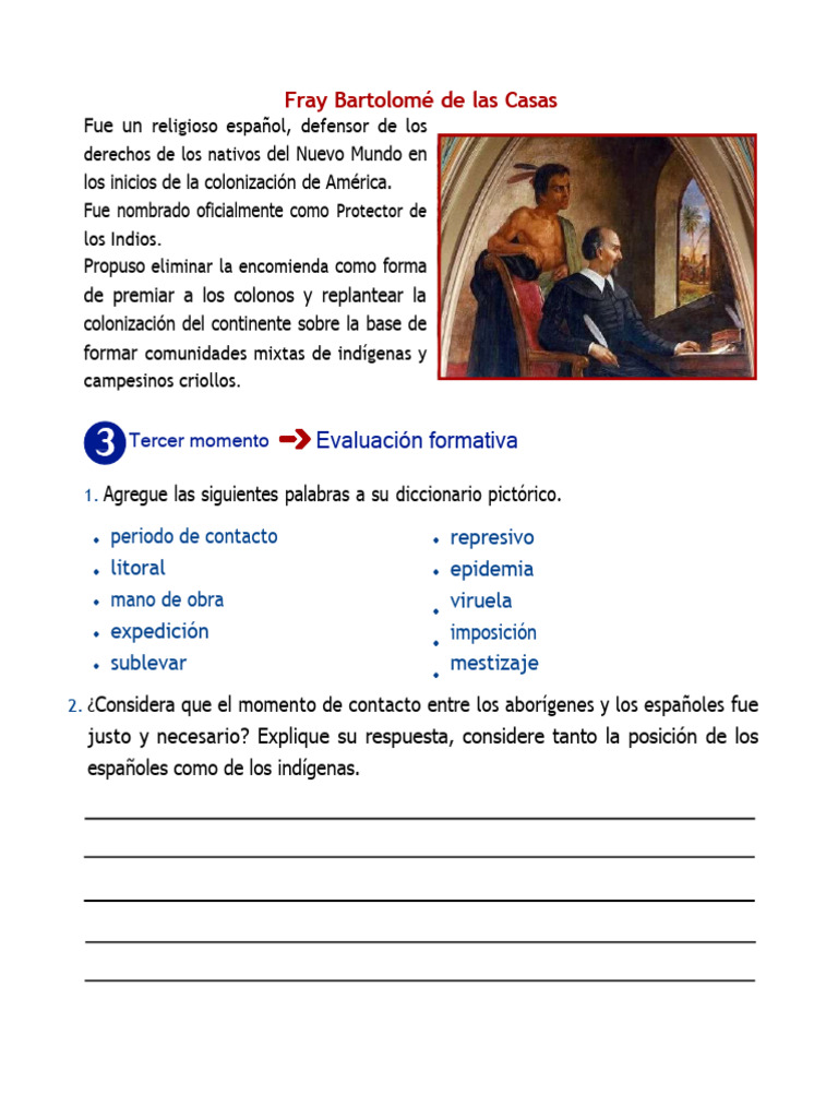 Fray Bartolomé de las Casas y su legado | PDF | Colonización española ...