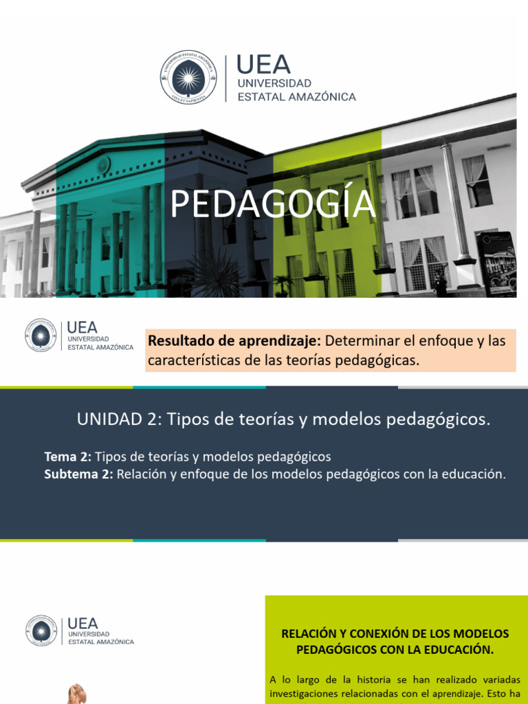 Pedagogia Diapositivas Semana 8 | PDF | Pedagogía | Enseñando