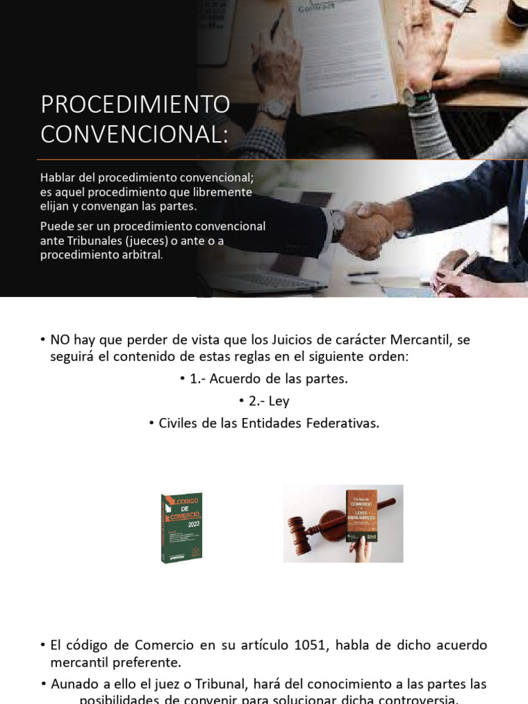 Procedimiento Convencional en Juicios Mercantiles | PDF | Procedimiento ...