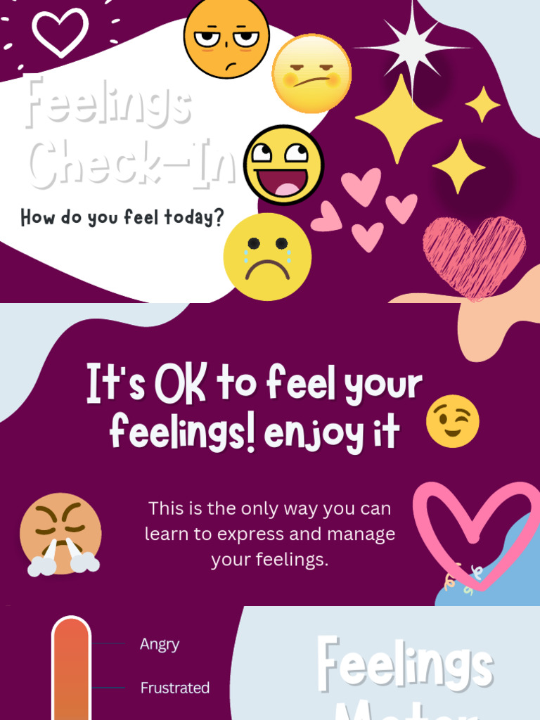 My Feelings Presentation For Social Emotional Learning in A Blue Orange ...