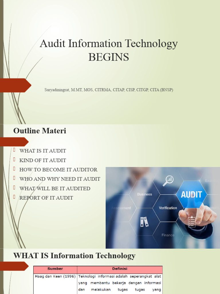 Audit Information Technology Begins - New - Edited | PDF