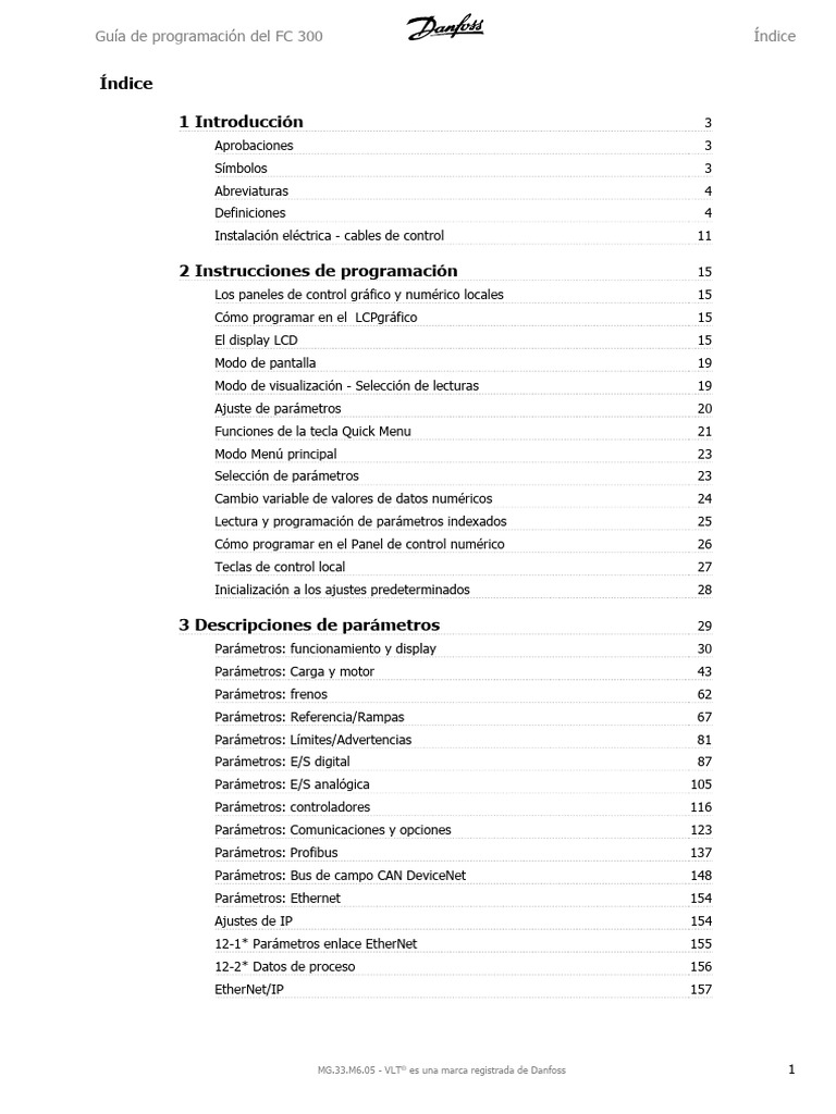 Manual de Programacion FC302 | PDF | Ingenieria Eléctrica | Corriente eléctrica