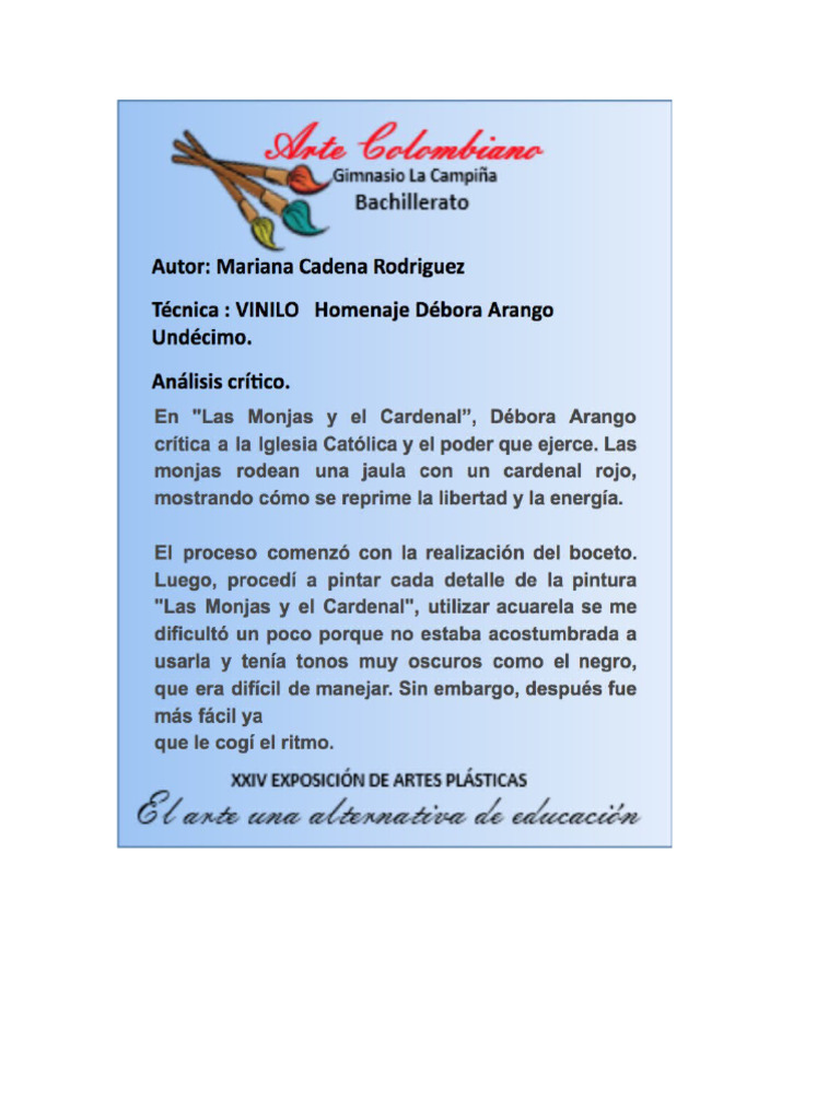 Ficha Tecnica - Débora Arango | PDF