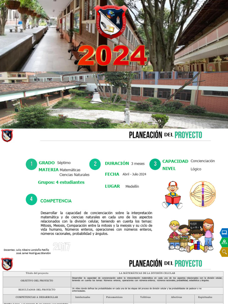 Proyecto Mate-Ciencias p2 2024 Julio-Jamel | PDF | Mitosis | Procesos celulares