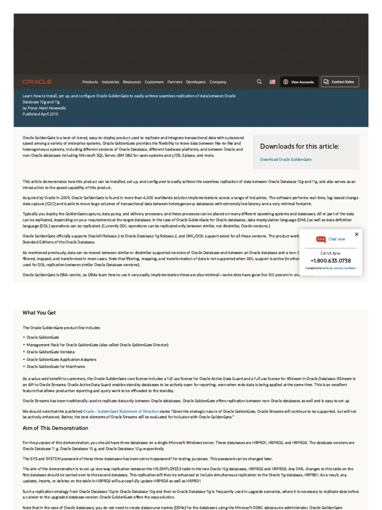 Sync Between Different Oracle Version - Using Oracle GoldenGate For ...