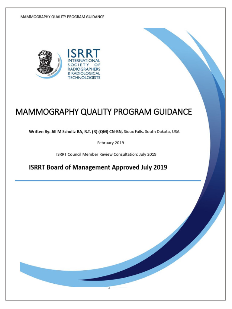 ISRRT Best Practices For Mammography Quality Final Approvaled ISRRT ...