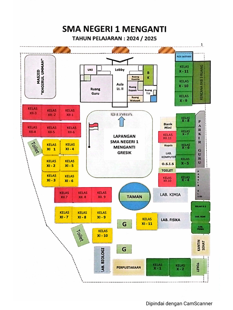 Denah Ruang Kelas TP 2024-2025 | PDF