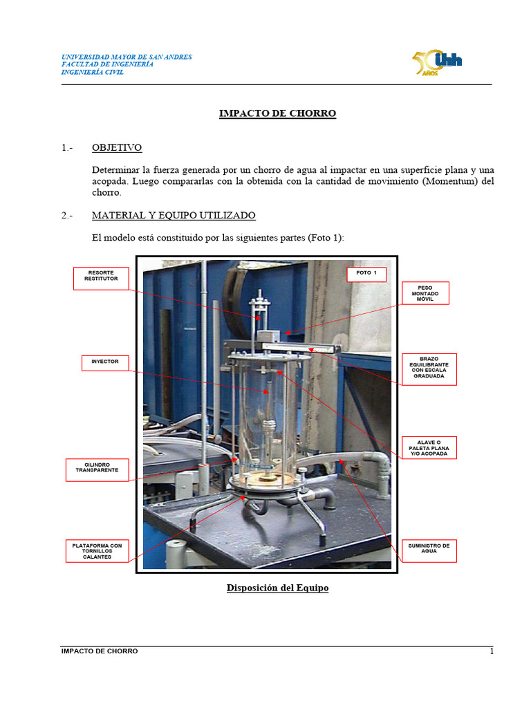 Impacto Chorro | PDF | Balanza | Ingeniería